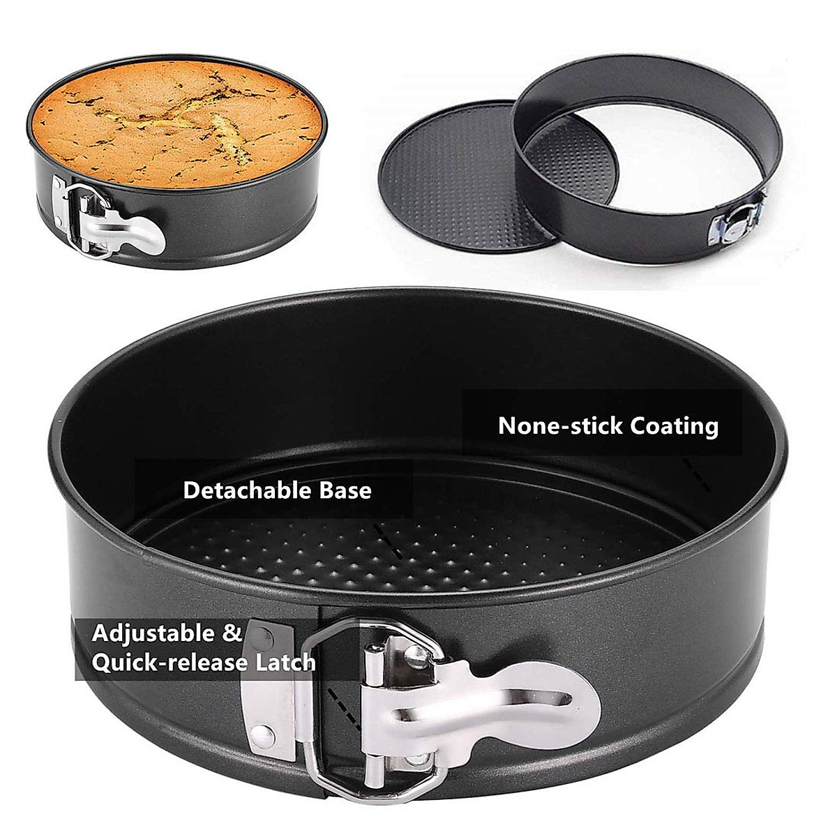 Steamer Basket, Egg Rack Holder, 7" Non-stick Springform Cake Pan, 50 Pcs Cake Paper for Instant Pot Accessories, Vegetable Food Steamer Rack. Fit Pot 5,6,8 qt Pressure