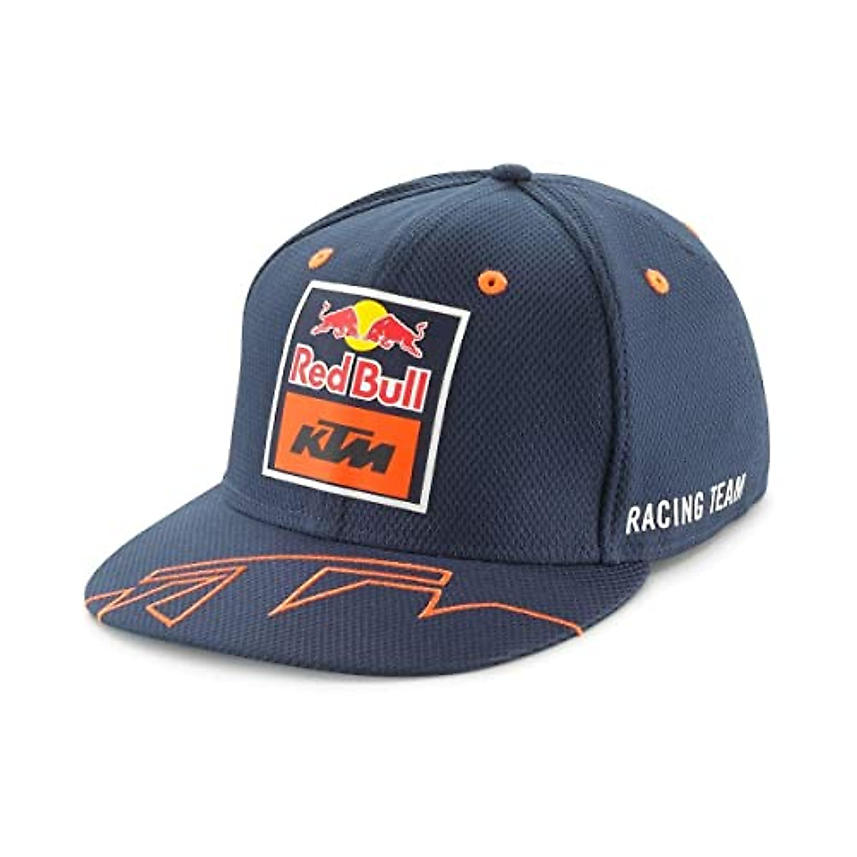 KTM Exclusive Red Bull Replica Team Flat Snapback Cap by New Era Dark Blue Orange