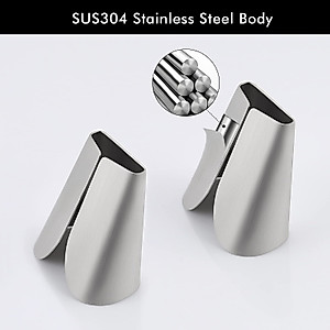 KES Kitchen Towel Hooks Self Adhesive Dish Towel Holder Hand Towel Hook Hanger Rustproof Stainless Steel Brushed Finish 2 Pack, AH7201-2-P2