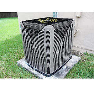 Windscreen4less 36"x36" A/C Unit Mesh Cover Air Conditioner Compressor Condenser Cover with Bungee Cords for Outside