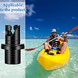 4 Pieces Inflatable Kayak Pump Adapter Paddle Board Air Pump Hose Adapter Multifunction Valve Adapter Air Valve Nozzle Kayak Air Pump Replacement Accessories for Inflatable Boat Bed Halkey Roberts