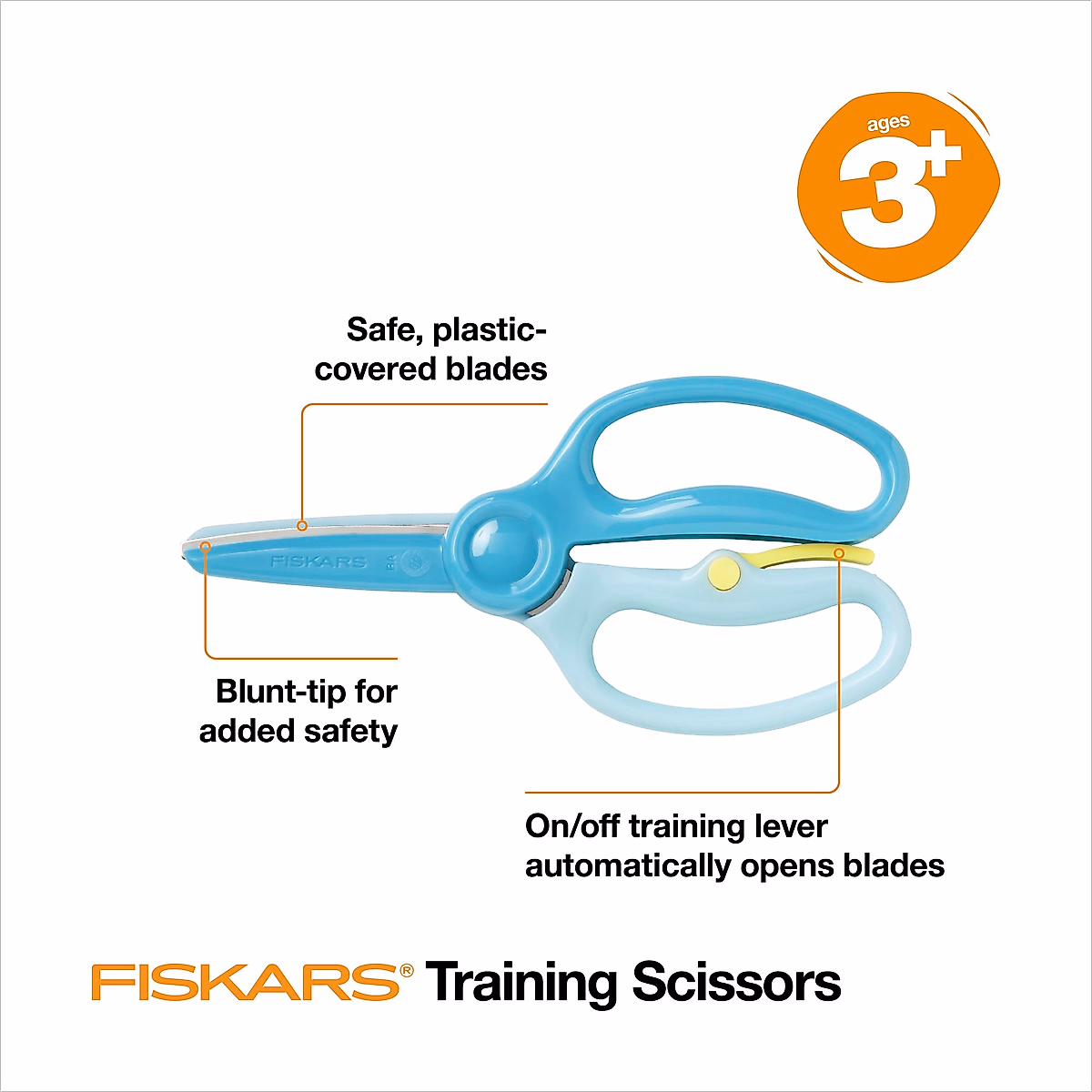 Fiskars Kids Scissors, Toddler Scissors, Safety Scissors, 6 Pack