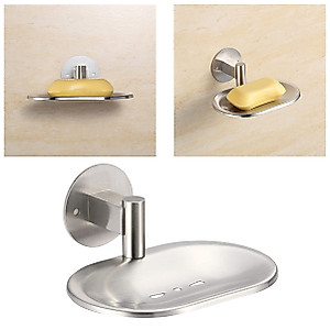 Cabilock 2pcs 304 Soap Holder Soap Tray Soap Basket Soap Organizer Wall Mount Soup Holder Soap Dish Soap Storage Stainless Steel Soap Box