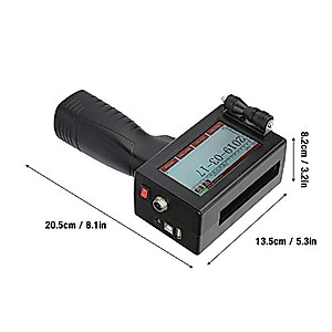 Cuifati 300DPI High Definition Smart Touch Screen Intelligent Handheld Printer Inkjet Printer Coding Machine US Plug 100-240V, Large-Screen Display Printer