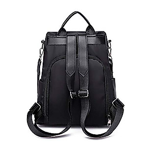 Women Backpack Purse PU Washed Leather Backpack, Mini Backpack Purse Fashion Ladies Satchel Travel Shoulder Bags Black