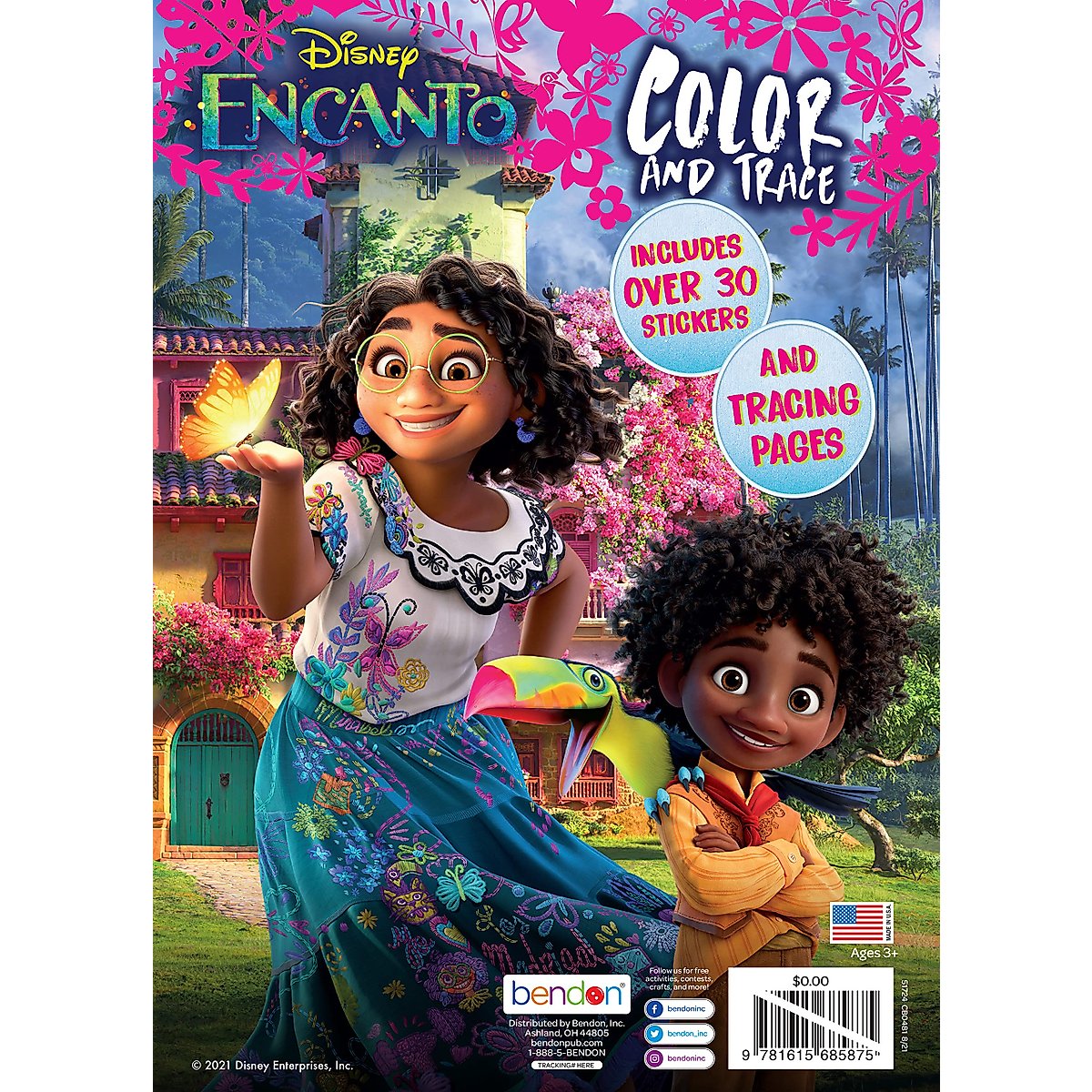 Disney Encanto 48 Page Color and Trace Coloring and Activity Book with 8 Tracing Sheets Paperback 51724 Bendon