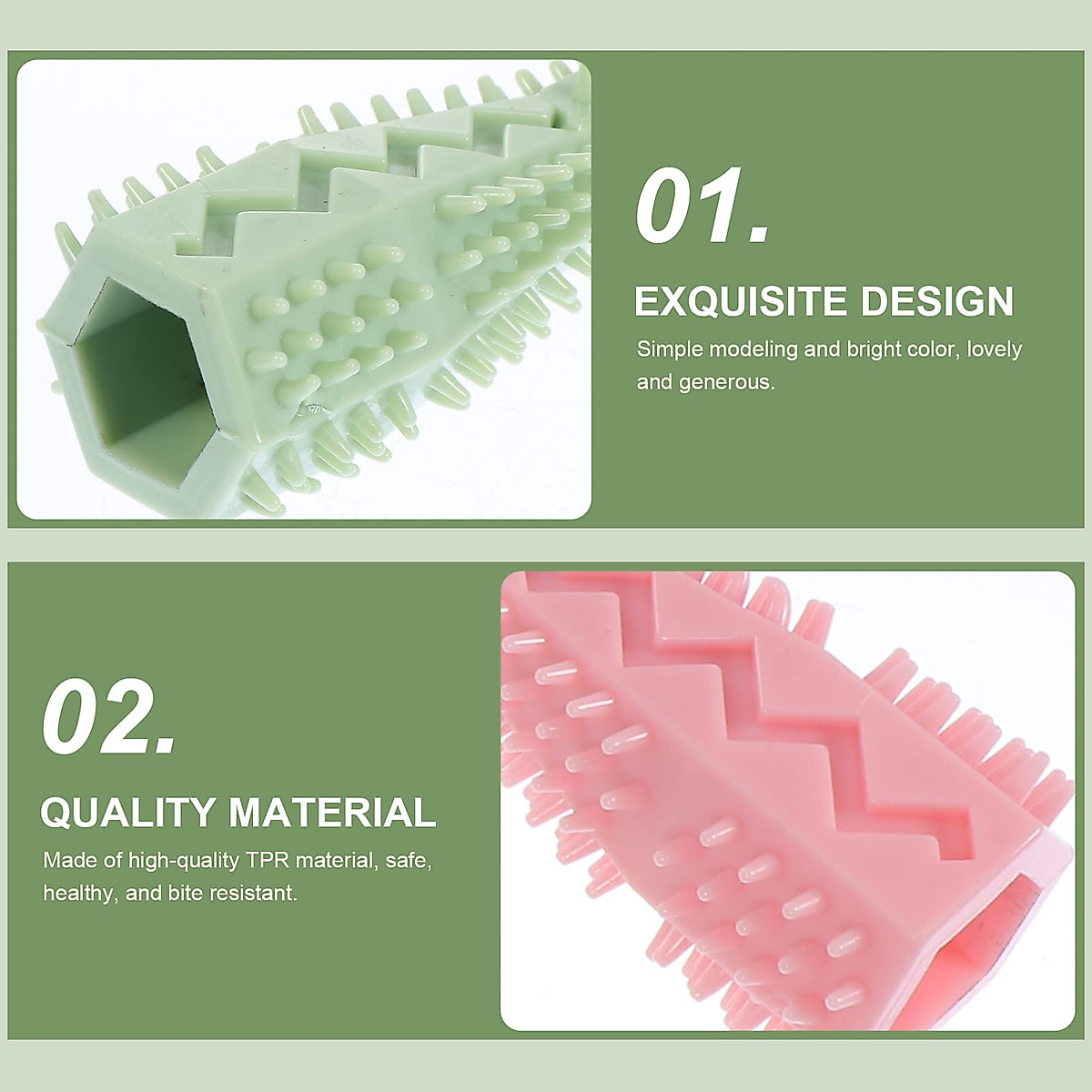 Mipcase 9 Pcs Pet Teething Stick Dog Toothbrush Stick Toy Dog Tooth Brush Chew Toys for Puppies Dog Teething Chew Dogs Teething Toys Teething Toys for Puppies Dental Stick TPR Massage