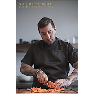 KESSAKU 8-Inch Chef & 3.5-Inch Paring Knife Set - Dynasty Series - German HC Steel - G10 Full Tang Handle