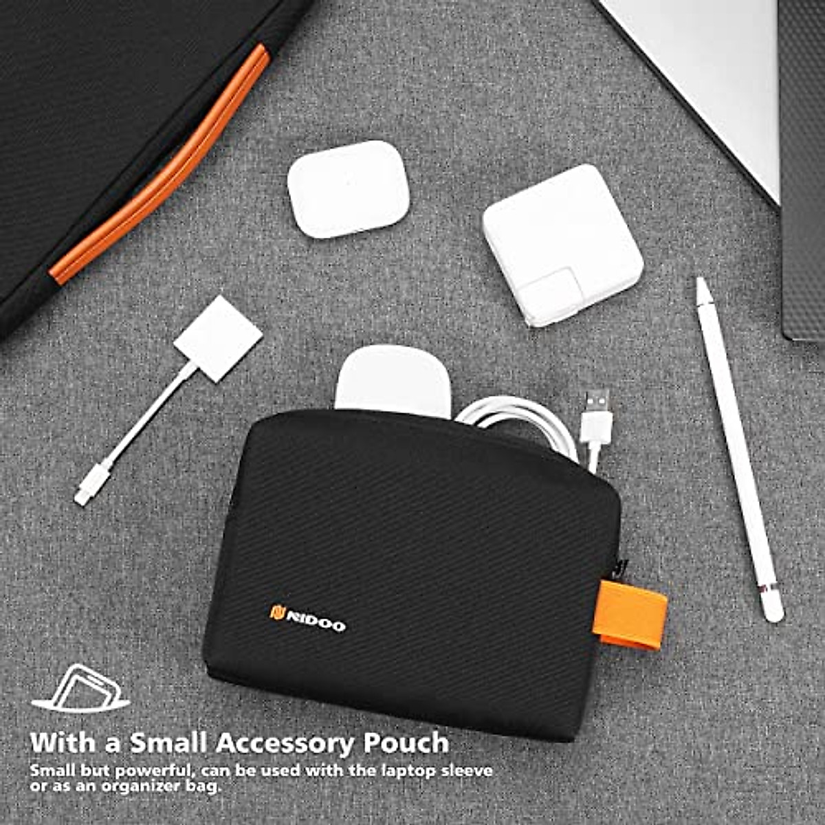 NIDOO Laptop Sleeve 15.6 inch Computer Bag for 15.6" Lenovo Legion 5 / Legion Slim 7 / ThinkPad T15 E15 / 16" Legion 7i / Legion 5 Pro / IdeaPad 3i / 16.1" Gaming 16 / Acer Dell Carrying Case, Black