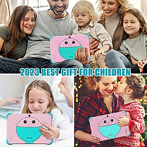 YINOCHE Tablet for Kids 10 Kids Tablet for Toddlers Tablet 32G Kids Learning Tablets for Kids Android Children Tablet WiFi,IPS Touch Screen,Parental Control Dual Camera Kid Tablet YouTube Neflix(Pink)