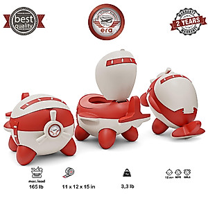 Airplane Kids Potty Training Seat for Boys & Girls Toddlers - Cute Baby Potty Chair Toilet by era biosmart technologies