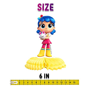 PC True and The Rainbow Kingdom Honeycombs Table Centerpieces for Birthday Party Decorations