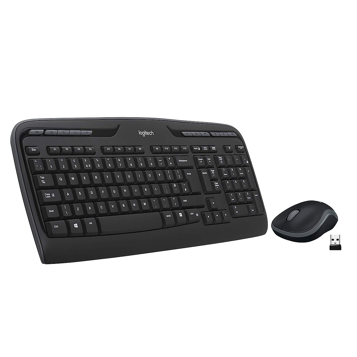 Logitech MK320 Wireless Desktop Keyboard and Mouse Combo — Entertainment Keyboard and Mouse, 2.4GHz Encrypted Wireless Connection, Long Battery Life (Discontinued by Manufacturer)