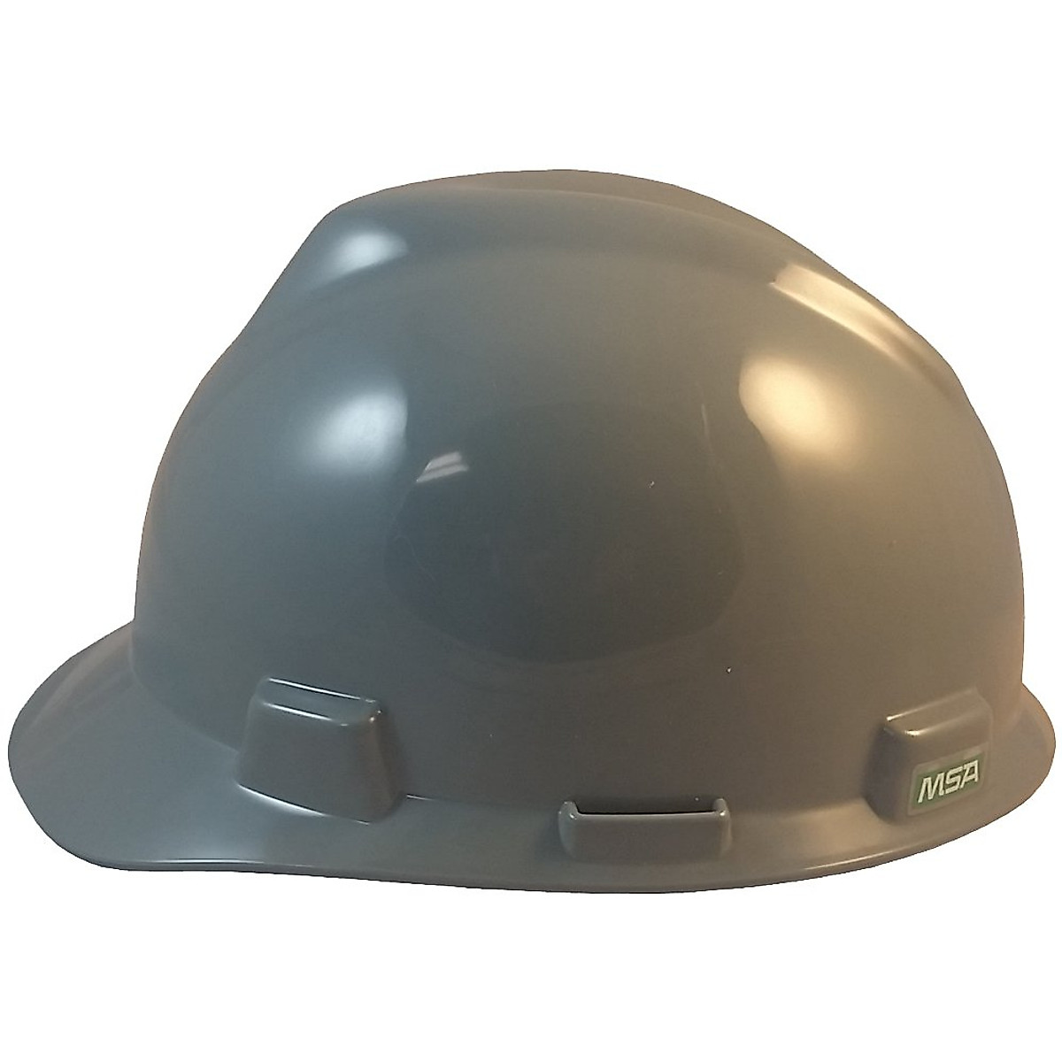 MSA V Cap Style Hard Hats w/FasTrac III Suspensions and Handy Tote Bag - Gray