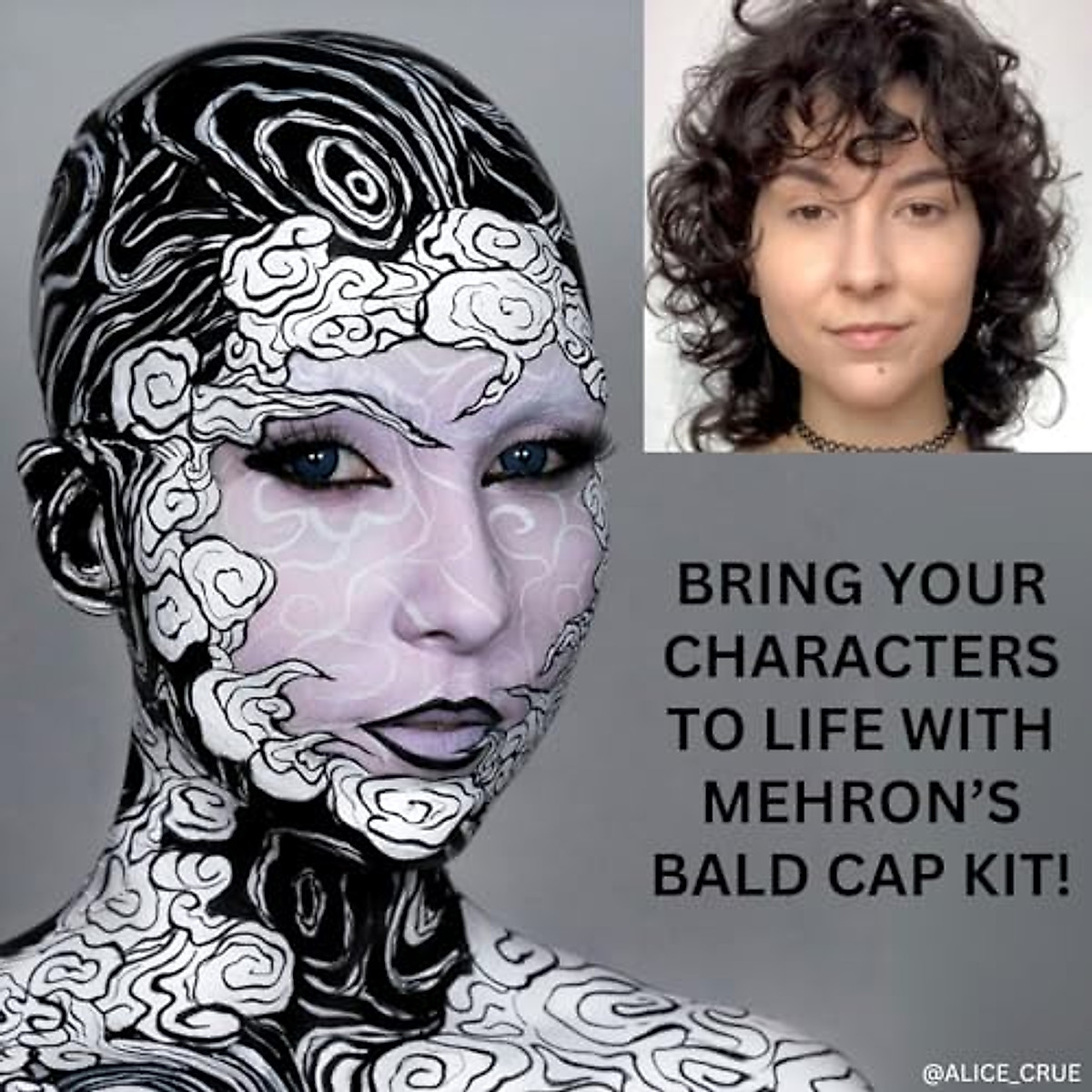 Mehron Makeup Premium Character Kit (Bald Cap)