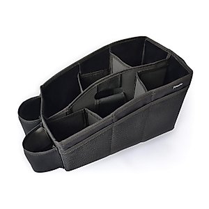 Car Seat Organizer - Back Seat & Front Seat Storage Bag with Seat Belt Attachment, Cup holders and Foldable Pockets - Water Resistant Backseat Organizer for Toys, Snacks and other utensils