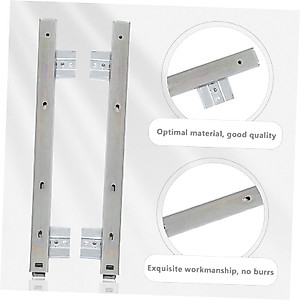 STOBOK 1 Pair Keyboard Rails Computer Desk Shelf Steel Office