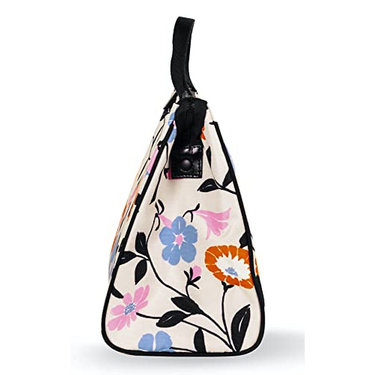 Kate Spade New York Cute Lunch Bag for Women, Large Capacity Lunch Tote, Adult Lunch Box with Silver Thermal Insulated Interior Lining and Storage Pocket, Floral Garden