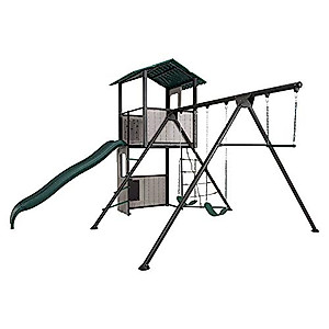 Lifetime 90913 Adventure Clubhouse Swing Set, Brown/Green