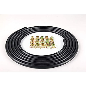 CocoMocart 10-Foot Length Stretchy 1/4 Inch ID Fuel Line+20pcs 2/5" ID Hose Clamps for Kawasaki Kohler Briggs & Stratton Small Engines