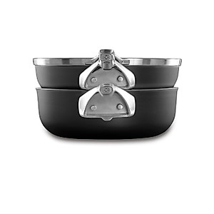 Calphalon Premier Space Saving Hard Anodized Nonstick 3-Piece 10-In. Stack Cookware Set