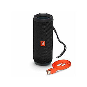 JBL Flip 4 Waterproof Portable Bluetooth Speaker (Black) (Renewed)