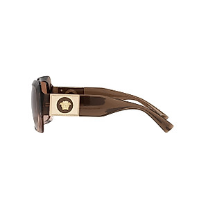 Versace VE 4405 533213 Brown Plastic Rectangle Sunglasses Brown Gradient Lens
