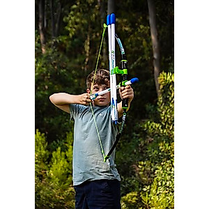 Original FAUX BOW Pro Longbow– Patented Bow and Arrow Impact Archery Set - Shoots Over 200 Feet – Best Outdoor Toy - Youth Safe Archery Anywhere - Fun Backyard Target Practice