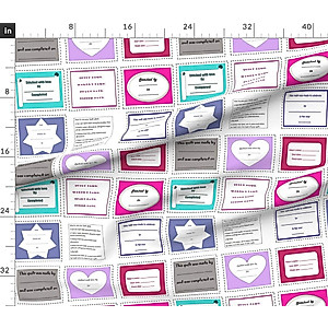 Spoonflower Fabric - Quilt Label Out Sewing Printed on Petal Signature Cotton Fabric Fat Quarter - Sewing Quilting Apparel Crafts Decor