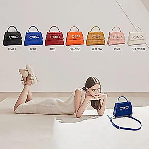 Milan Chiva Mini Top Handle Crossbody Bag Mini Crocodile Purse Trendy Clutch Handbag Shoulder Satchel for Women