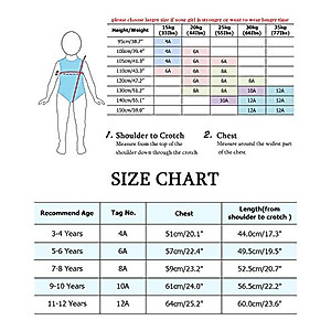 BAOHULU Gymnastics Leotards for Little Girls Stiching Ribbons One-piece Dance Outfit B164_LightBlue_6A