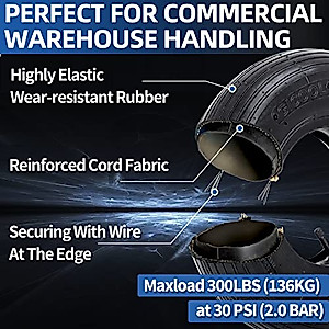 GICOOL 4.00-6 Replacement Tire and Inner Tube Set, 13" Heavy Duty Tire and Wheel, TR-13 Straight Valve Stem, for Wheelbarrow Trolley Dolly Garden Wagon Wheel Replacement, 1 Pack