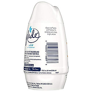 Glade Solid Air Freshener, Deodorizer for Home and Bathroom, Clean Linen, 6 Oz