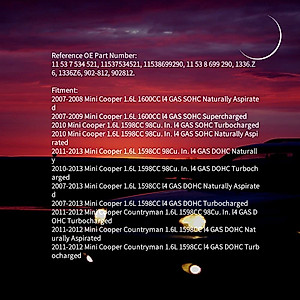 Engine Coolant Thermostat Assembly W/Housing for 2007-2013 Mini Cooper 2011-2012 Mini Cooper Countryman 1.6L I4 Replace 11 53 7 534 521 11537534521 11538699290 11 53 8 699 290 1336Z6 902-812 902812