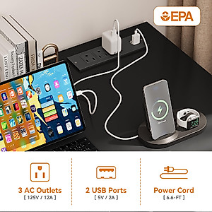 GarveeHome Executive Desk with Drawers, 55" Computer Desk with Power Outlets and Cabinet, Wood Home Office Study Writing Desk