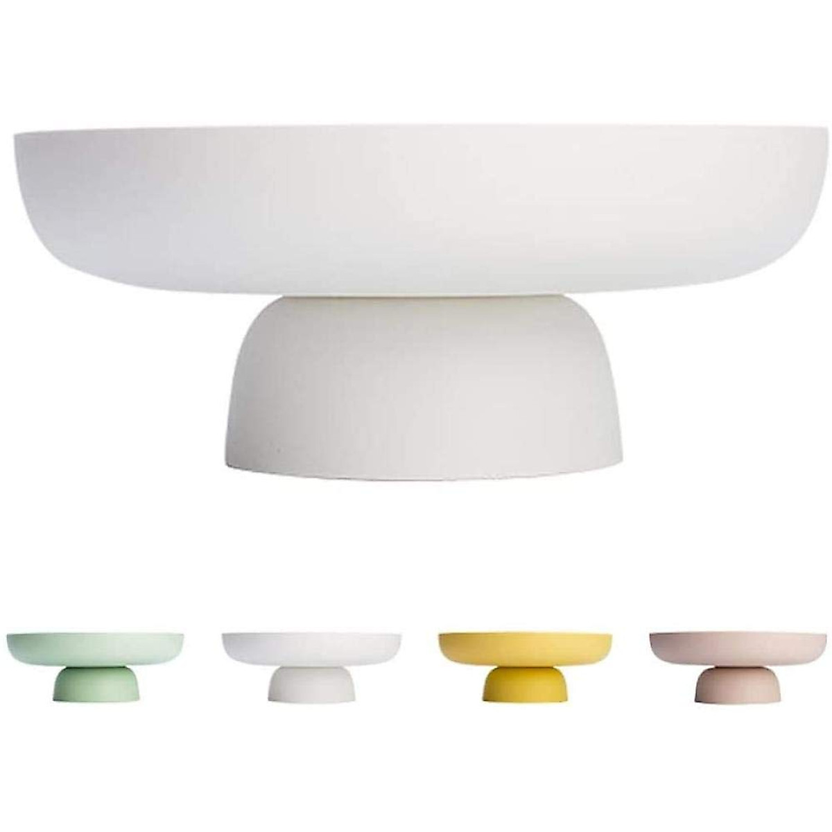 Fruit Dish Round Fruit Basket, Drain Fruit Basket, Modern Style Container for Kitchen Counter, Table Centerpiece Decorative, Home Decor-White