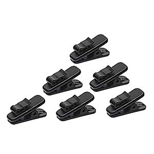 Mini Skater 1 Inch Length Small Earphone Wire Clip Headphone Mount Cable Clothing Clip Earbud Clip to Keep Earphone/Microphone Cord in Place for 1.5mm Wire Diameter Round Wire Earphone,6Pcs (Black)