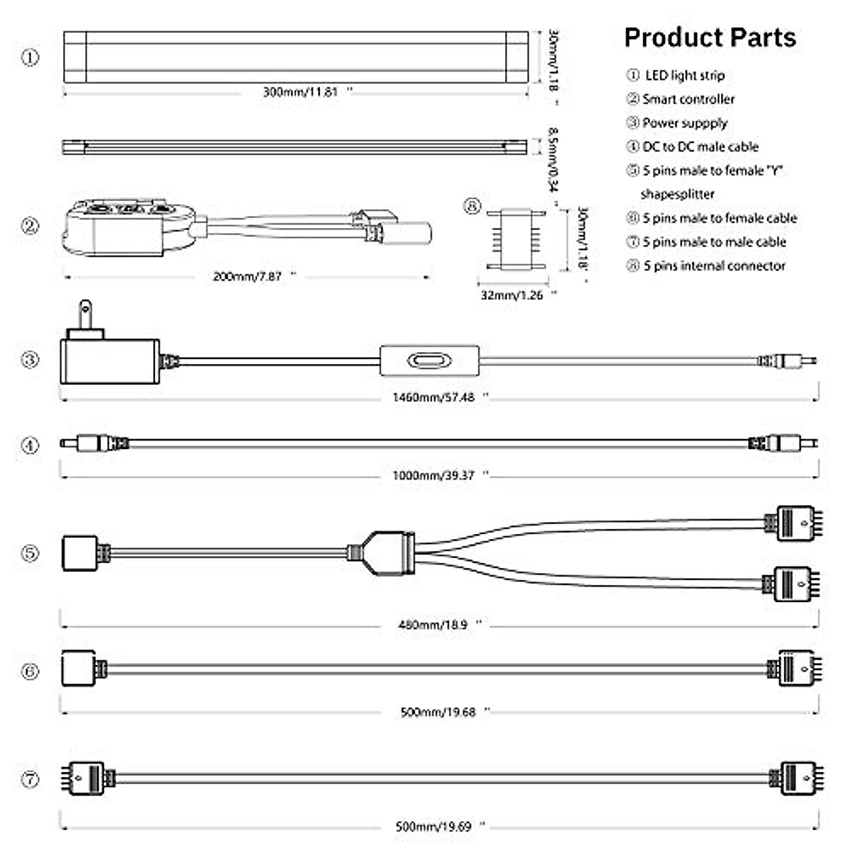 Smart Under Cabinet Lights Work with Alexa Echo, Google ,Siri, LED Light for Kitchen Shelf Counter Lighting with App, Voice Activated Dimmable and Linkable Warm to Cool White (3 Lights Bar Kit)