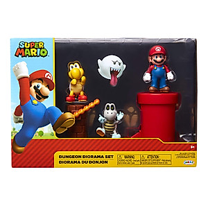 Super Mario Nintendo Dungeon 2.5” Figure Multipack Diorama Set with Accessories