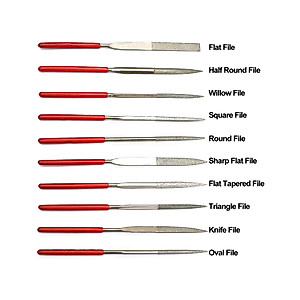 Harrier Guitar Nut Files Needle Fret Saddle Files Guitar Repair Luthier Tool Set of 10Pcs.