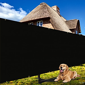 Shade&Beyond 6' X 50' Fence Privacy Screen Heavy Duty 170 GSM Fencing Mesh Shade Net Cover for Wall Garden Back Yard Outdoor Home Decoration, Black
