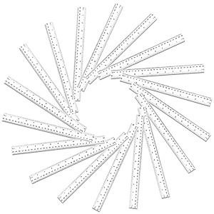Koogel 40 PCS Clear Rulers,Plastic Rulers 12 Inch Bulk for Classroom Straight Rulers with Centimeters and Inches for Kids,School,Office,Home