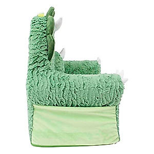 Soft Landing Sweet Seats, Premium and Comfy Toddler Lounge Chair with Carrying Handle & Side Pockets –Polyester, Dinosaur