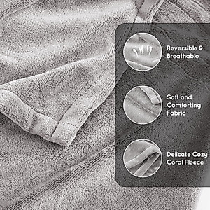 Electric Heated Blanket 72"x84" Full Size with 4 Heating Levels and 10 Hours Auto-Off Large Oversized Heating Blanket with Soft Plush Fabric for Bedding - Gray