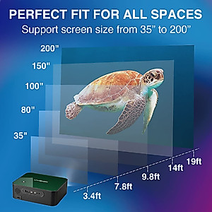 UVISION X1 Native 1080P Wireless Projector w/ Carry Case, Portable, Keystone Correction, Mounted & Dual Speaker,Outdoor, Home & Office Projector | Works With Roku/FireTV/Laptop/Phone/Tablets/Ps5