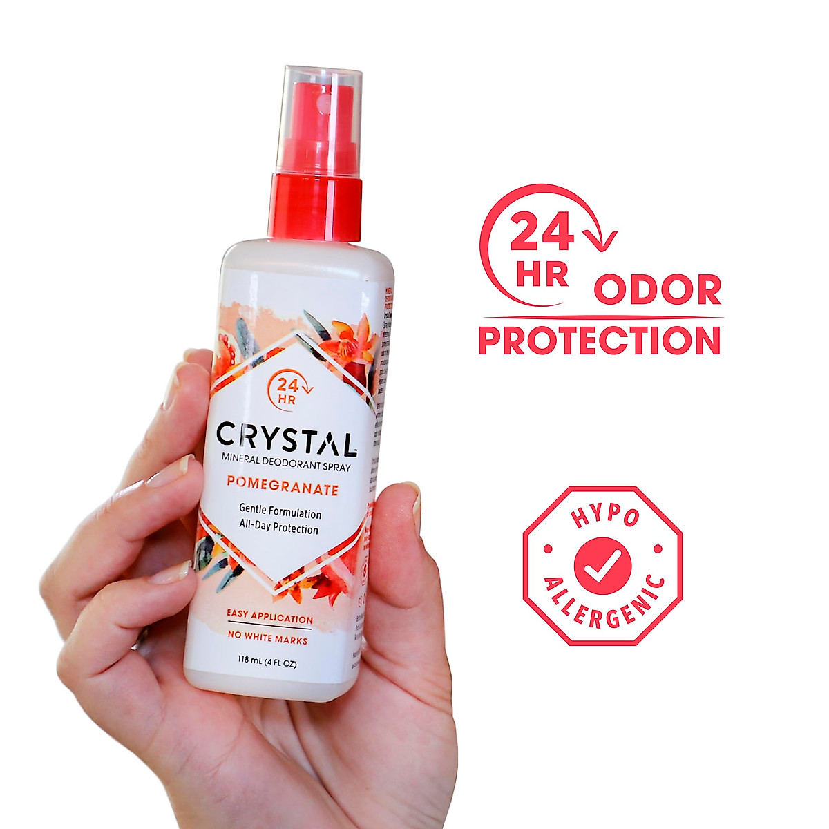 Crystal Essence Deodorant Spray, Pomegranate, 4 oz