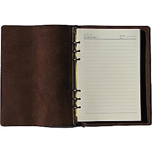 Ditac Size A5 Genuine Leather Journal, 9.6 X 6.8 Inch, A Handmade Leather Refillable Binder Executive Business Journal, Made of All Natural Thick Leather (Thick Leather)