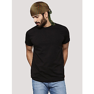 GERINLY Cowboy Neckerchief for Men 27 Inch Silk Neck Bandana Retro Rock Head Scarf for Music Festival Ascot (Armygreen)