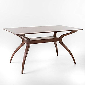 Christopher Knight Home Barron Fabric and Walnut Wood Dining Set, 5-Pcs Set, Charcoal