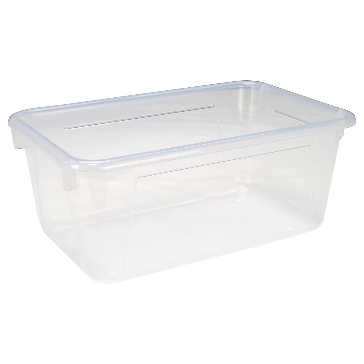 School Smart Tote Tray, 12 x 8 x 5 Inches, Translucent